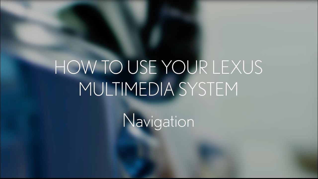 In-Car Multimedia and Navigation Systems | Lexus UK